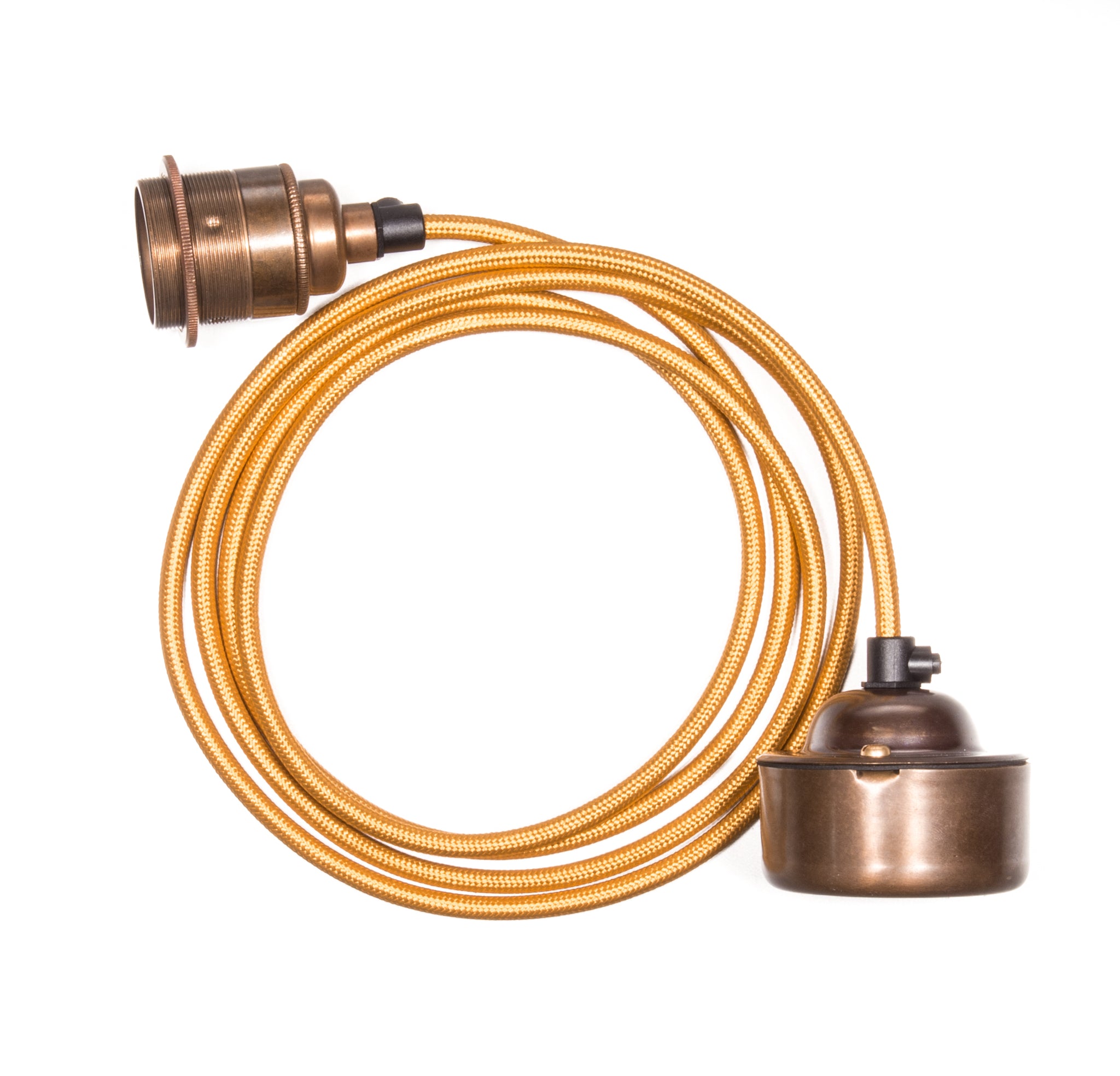 Orange & Brass Pendant | Worn Lighting