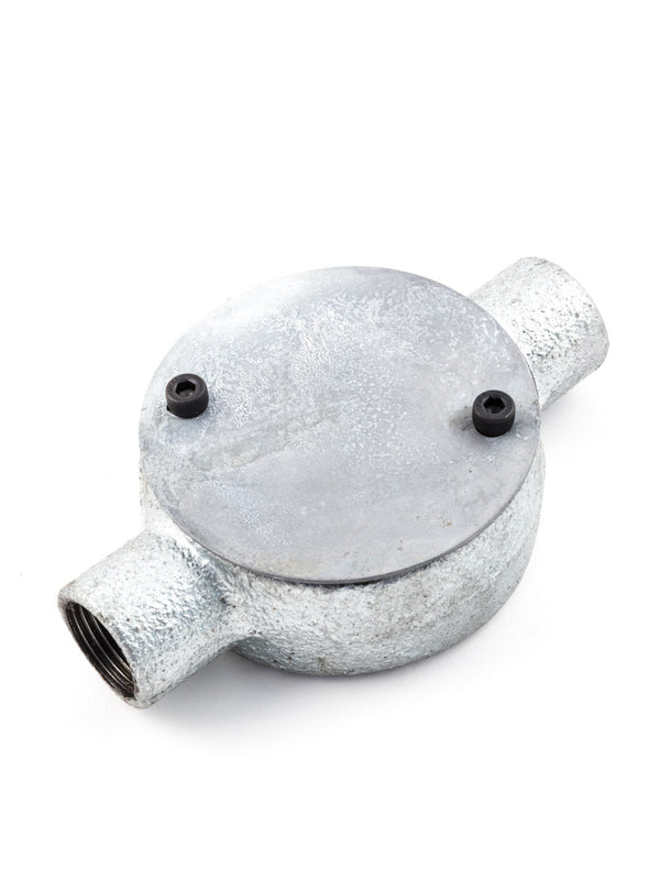 Two-Way Open Through Box with cover | Conduit Boxes